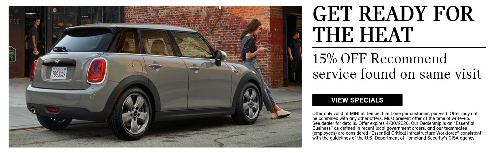Mini cooper service specials store